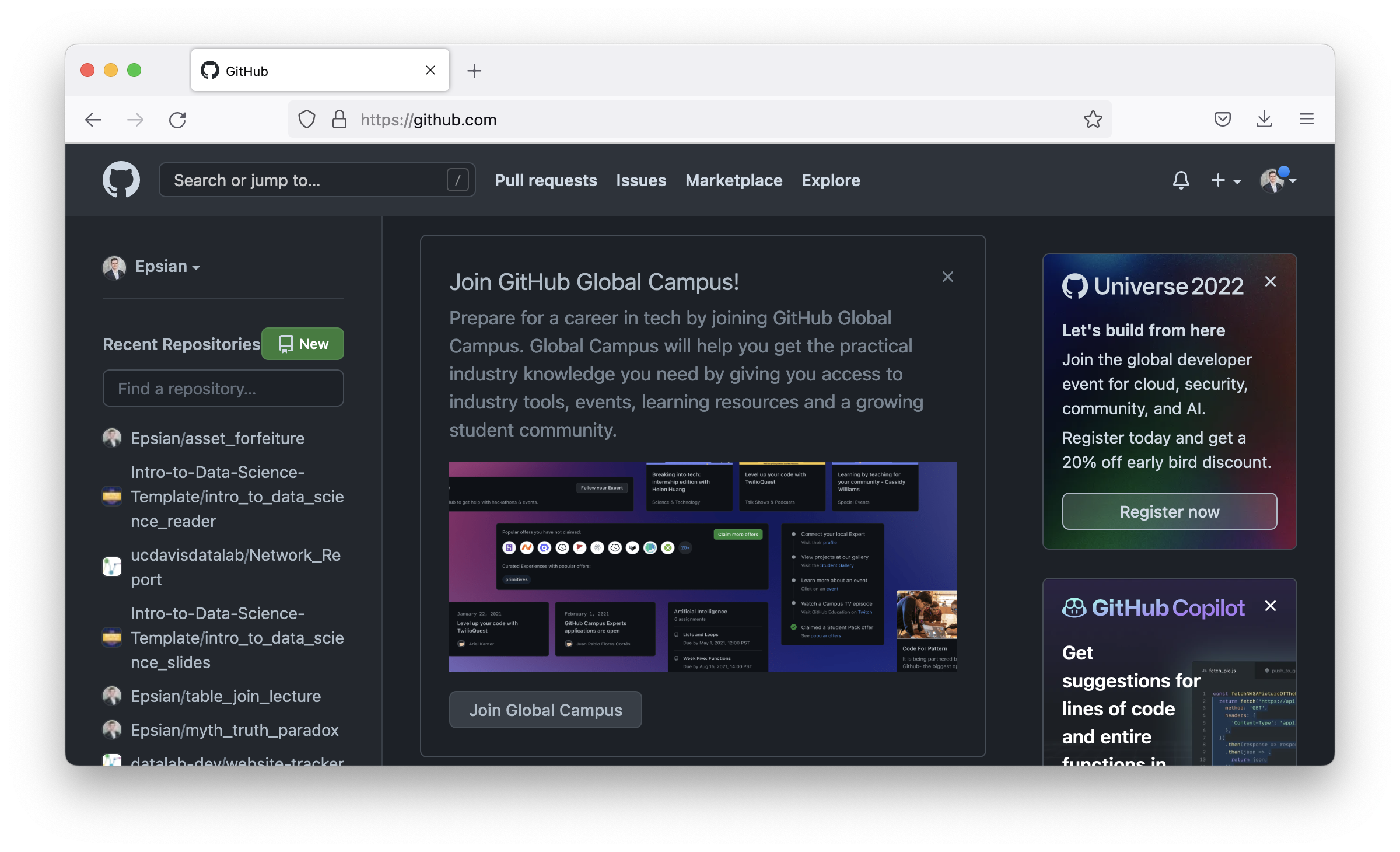 Github Intro To Data Science